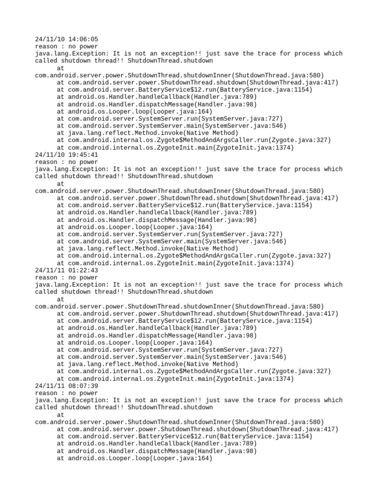 Poweroffresetreasonbackup Pdf Java Programming Language Object Computer Science