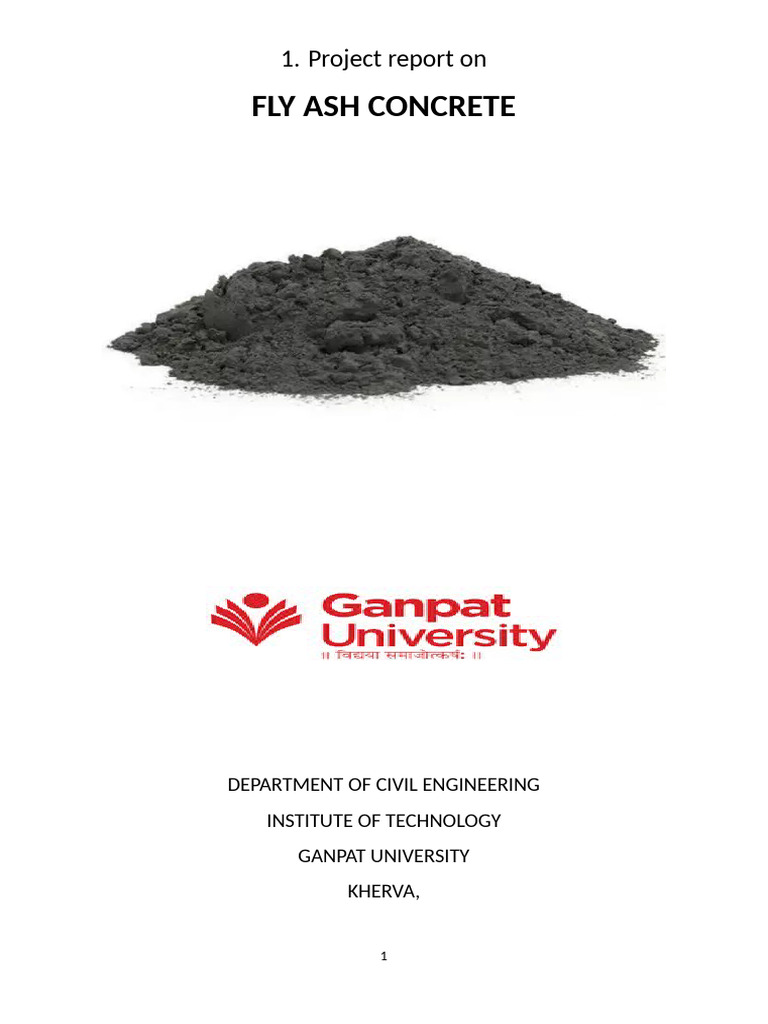 Fly Ash Concrete: Benefits and Uses | PDF | Concrete | Cement