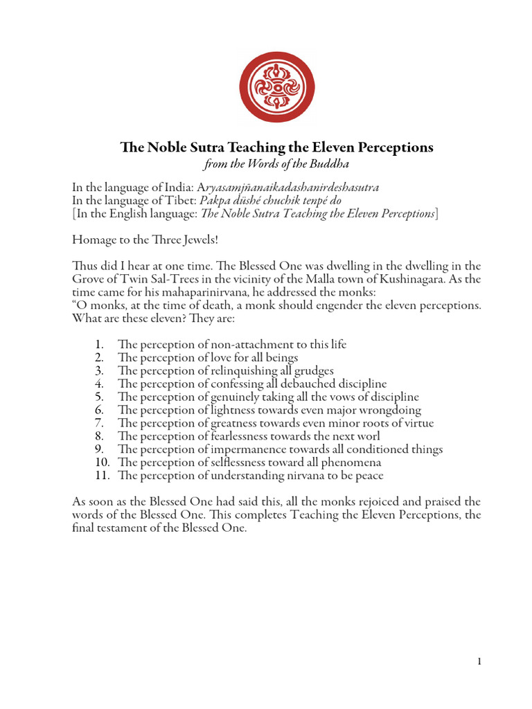 Eleven Perceptions English | PDF