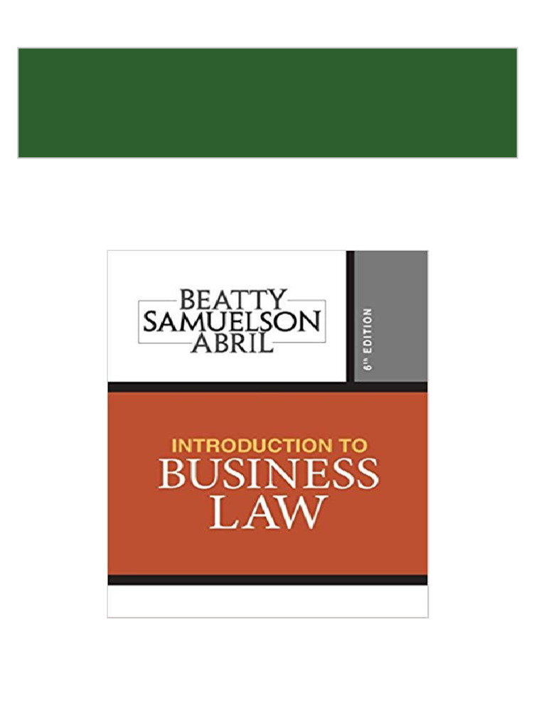 (Ebook PDF) Introduction To Business Law 6th Edition by Jeffrey F ... (Ebook PDF) Introduction To Business Law 6th Edition by Jeffrey F ...