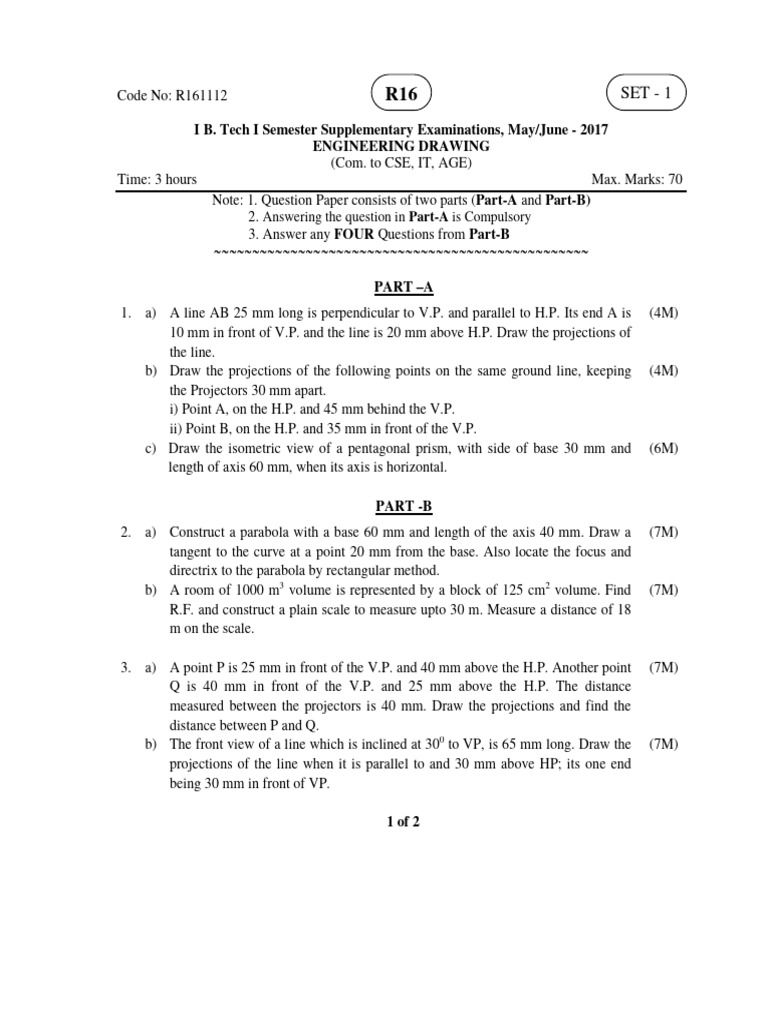 B.Tech Question Papers | PDF | Classical Geometry | Elementary Geometry