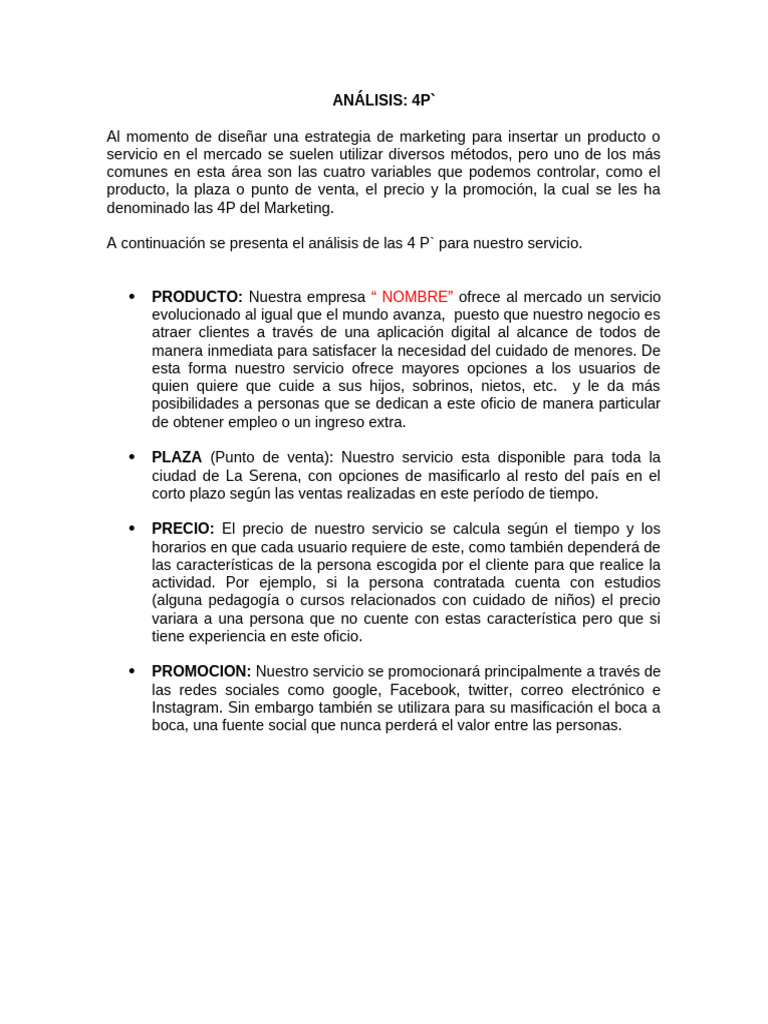 4ps Explicacion | PDF