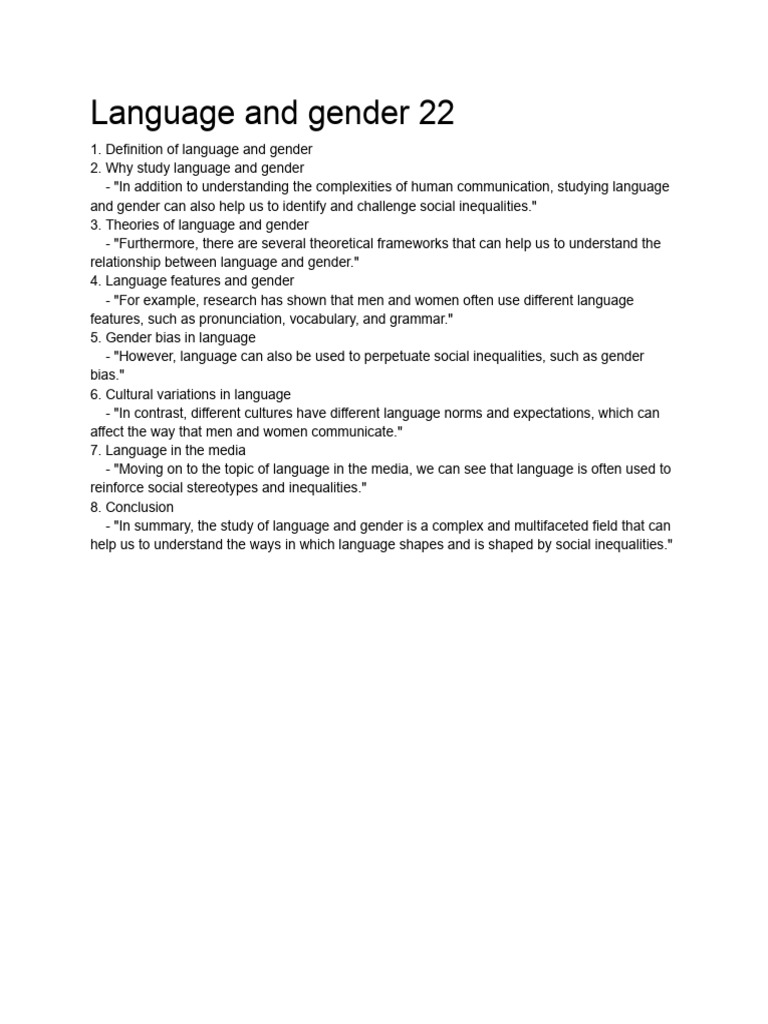 Language and Gender 22 by Ai PDF | PDF