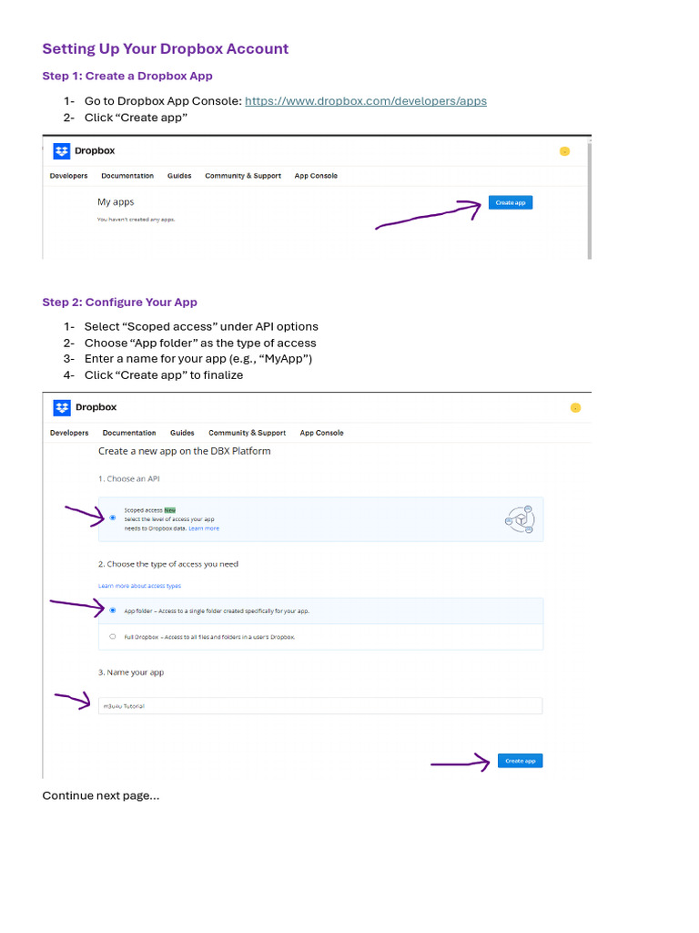 Tutorial Dropbox Settings | PDF