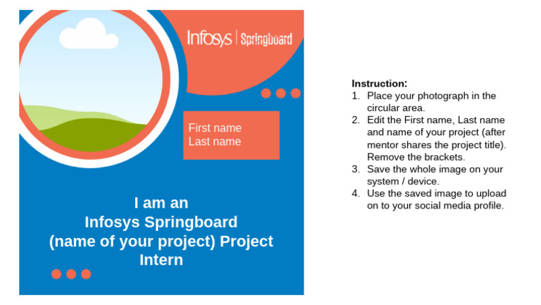 Infosys Springboard Internship Social Media Template | PDF