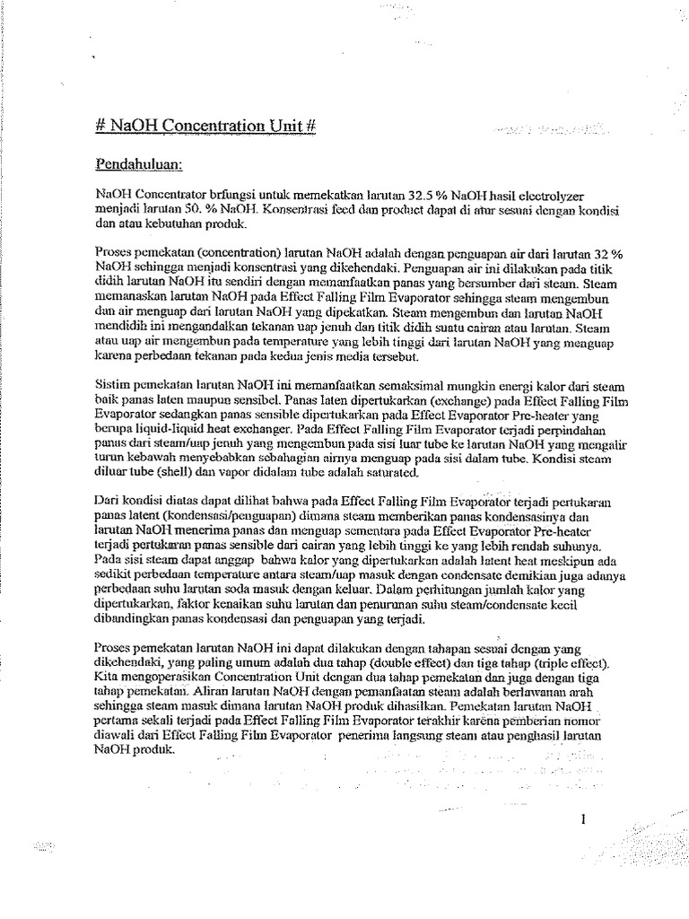 NaOH CONCENTRATION UNIT | PDF