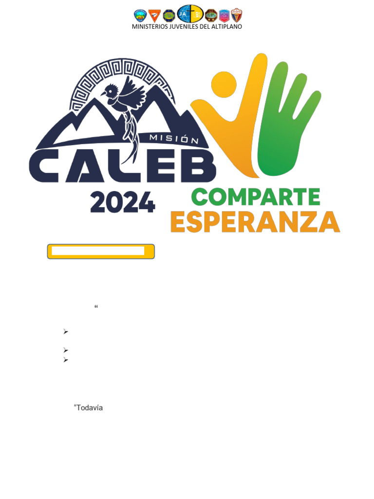 Instrucciones Mision Caleb Fase II 2024 Altiplano | PDF