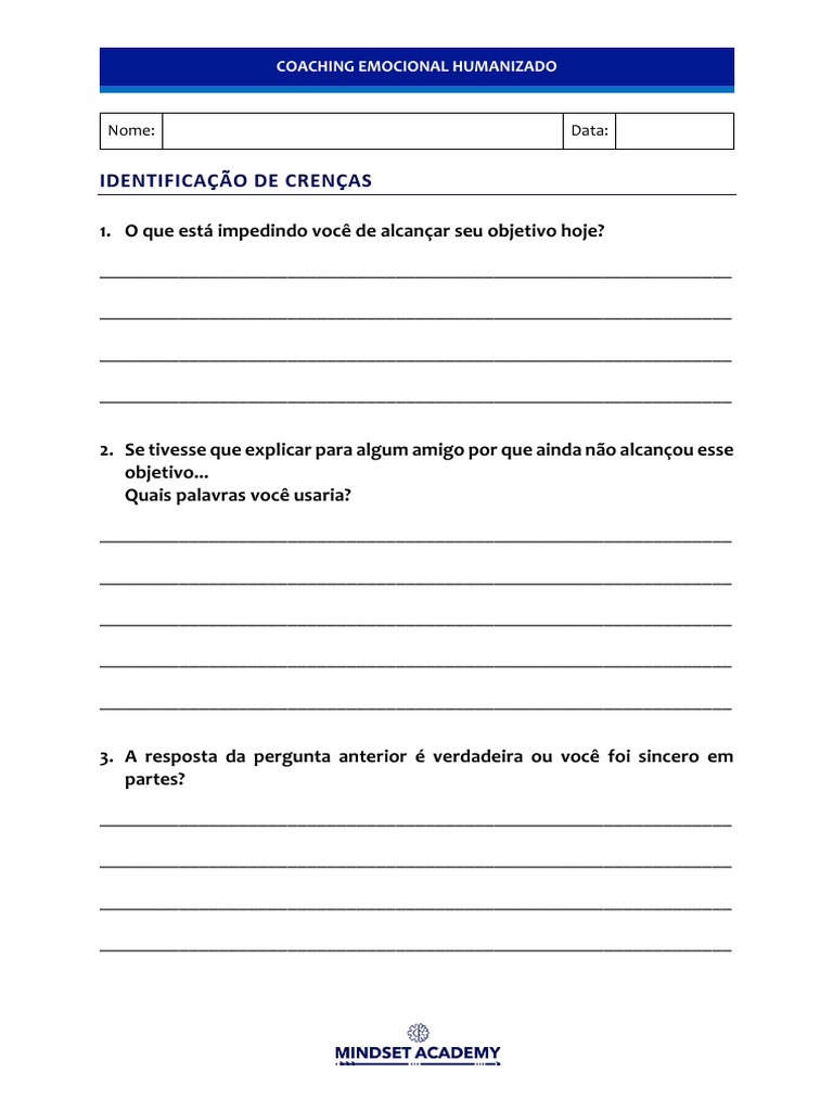 COACH FERR 7 Identificacao de Crencas | PDF