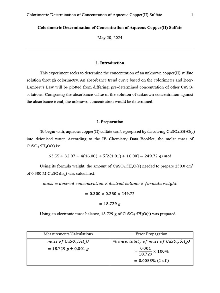 Exp7 - Exemplar A | PDF | Experiment | Uncertainty