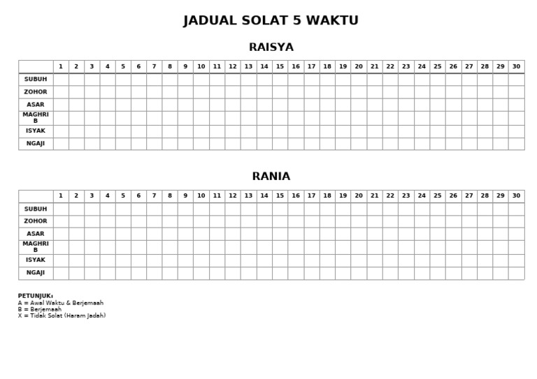 Jadual Solat | PDF