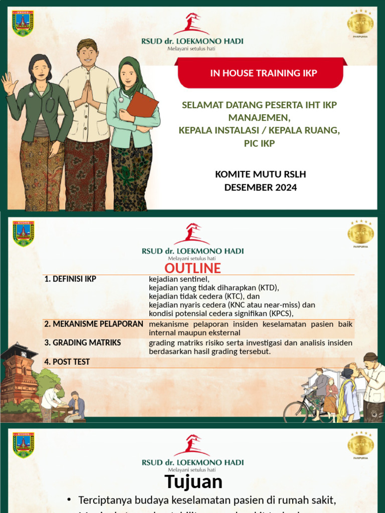 Pelatihan Keselamatan Pasien IHT IKP | PDF