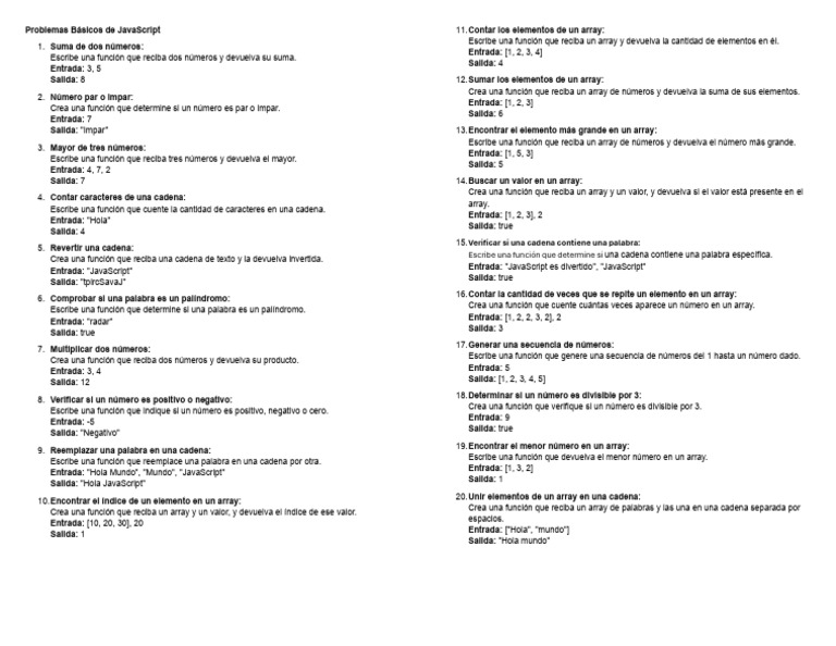 Practica 1 Js - Basico | PDF | Función (Matemáticas)