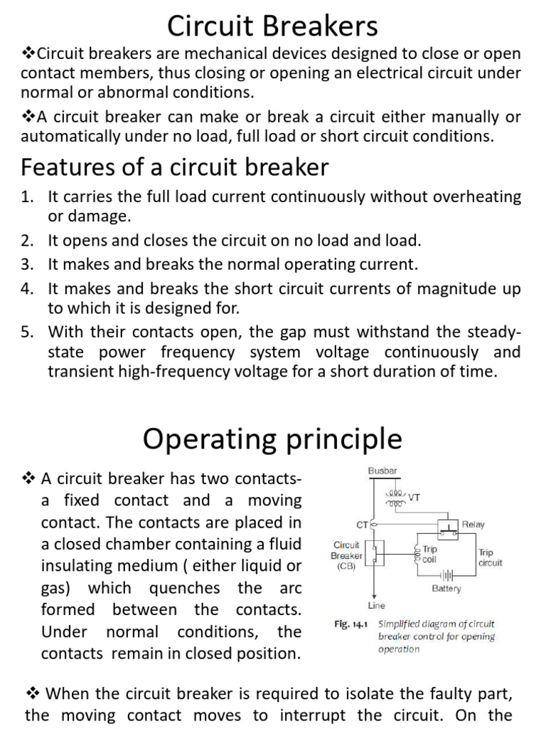 Chapter 6 Circuit Breakers (Part 1) | PDF | Electric Arc | Capacitor
