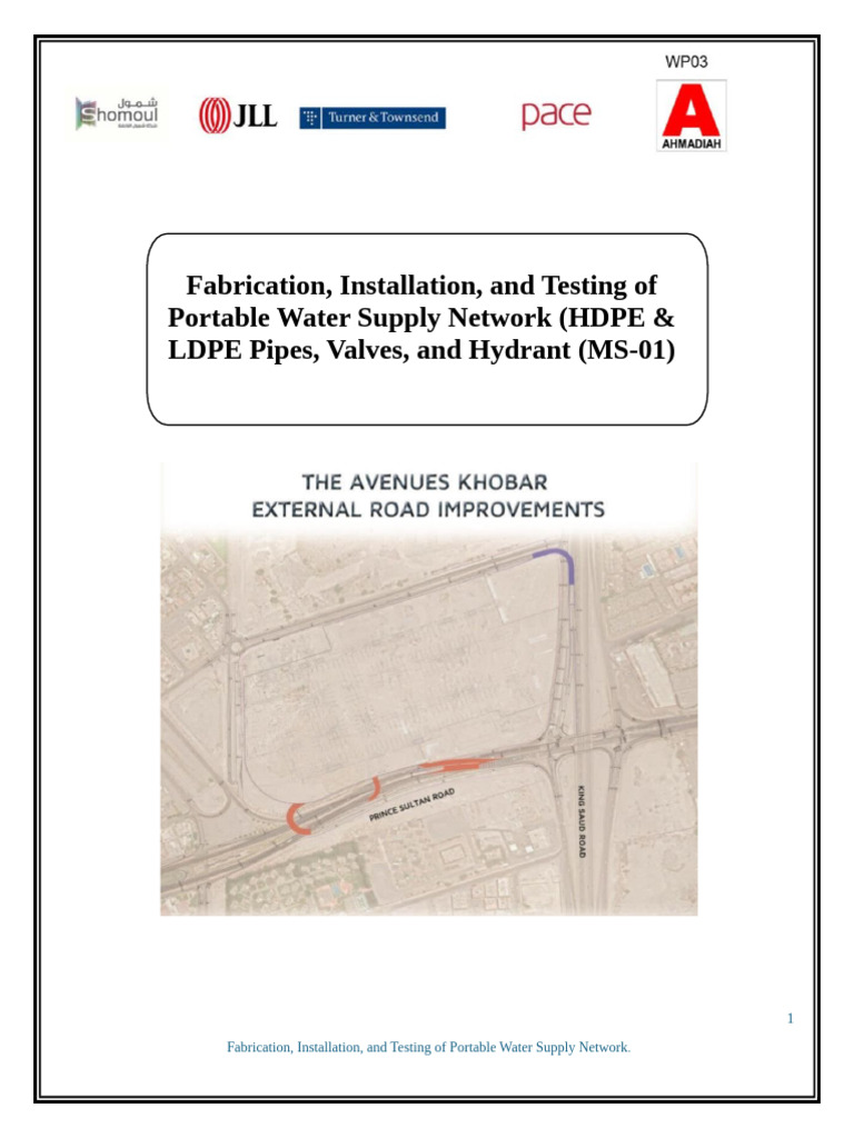Fabrication Installation and Testing of Portable Water Supply Network ...