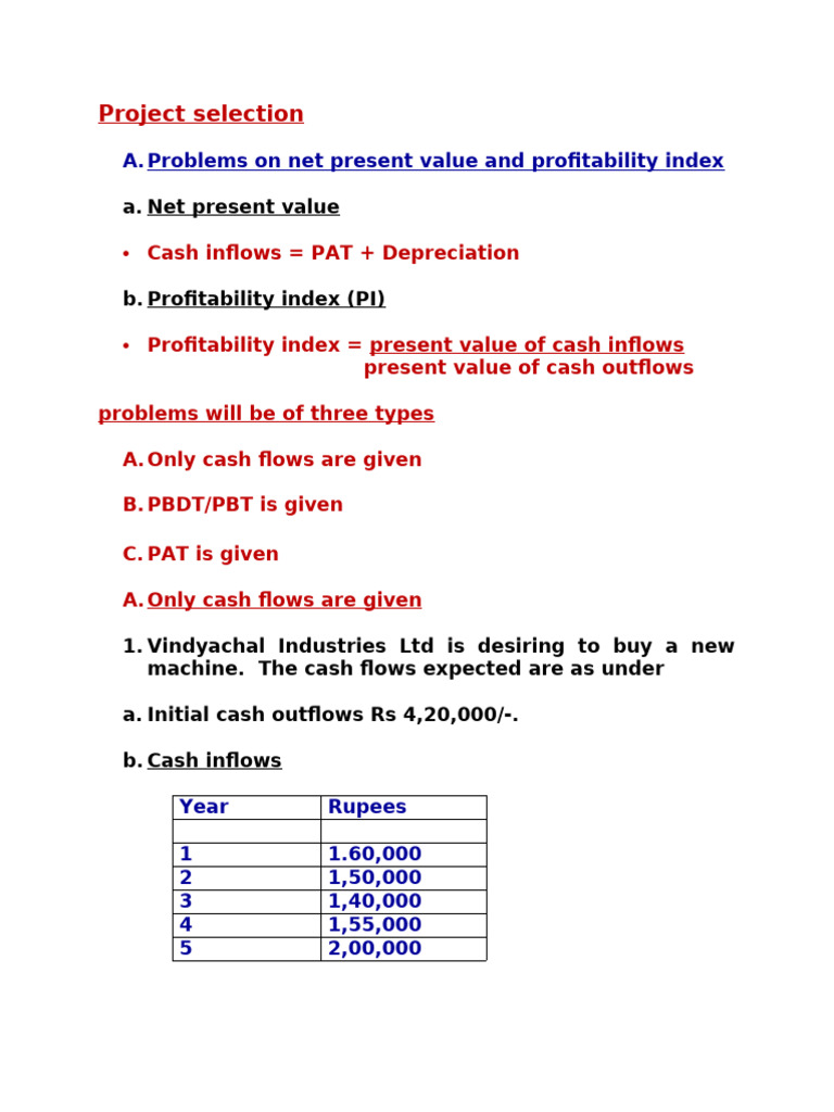 TYBMS PM3 Module 1 Chapter 3 Project Selection Questions. | PDF | Net Present Value | Depreciation