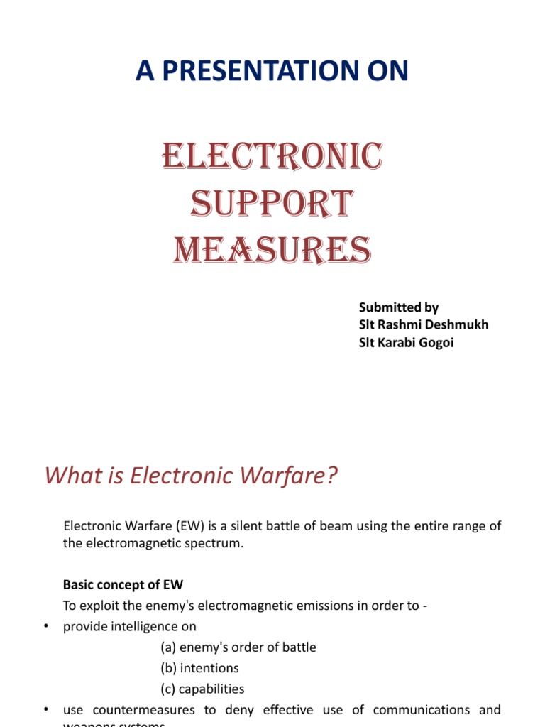 ESM Final | PDF | Electronic Warfare | Signals Intelligence