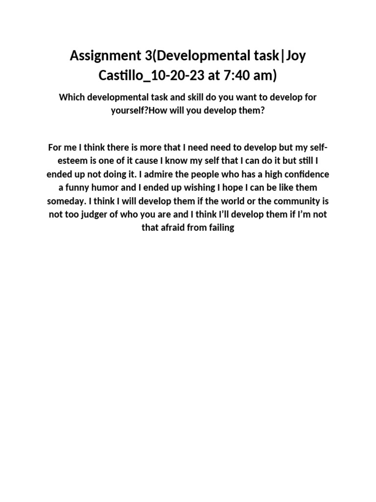 Perdev Assignment 3.1 | PDF