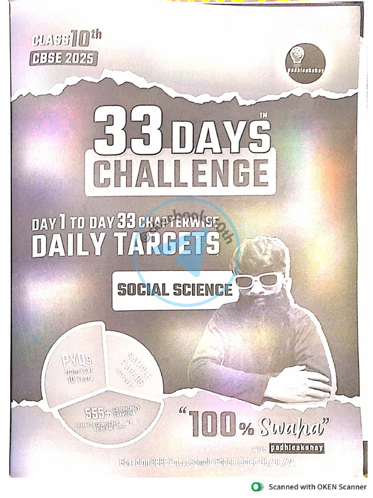 Padhle Akshay 33 Days Challenge Social Science 24 25 by Cbsebooks10th | PDF