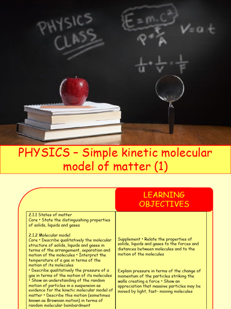 Physics 12 - Simple Kinetic Molecular Model of Matter - 1 | PDF | Gases | Liquids