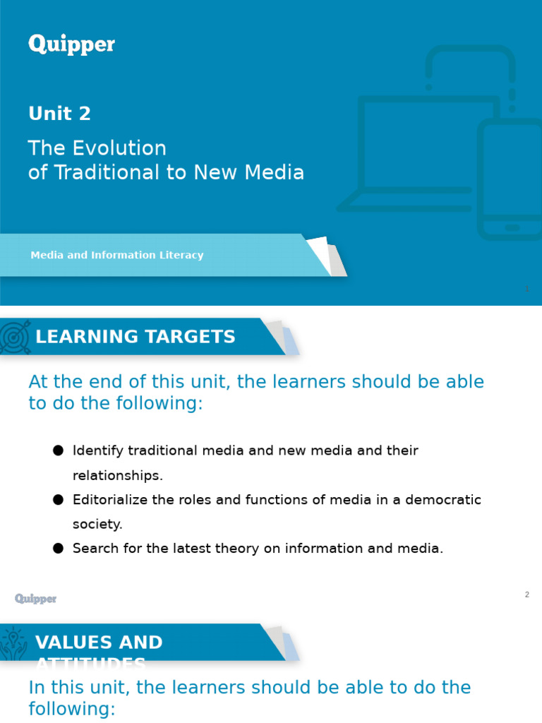 Mil - Unit 2 L1 | PDF | Mass Media | Social Media