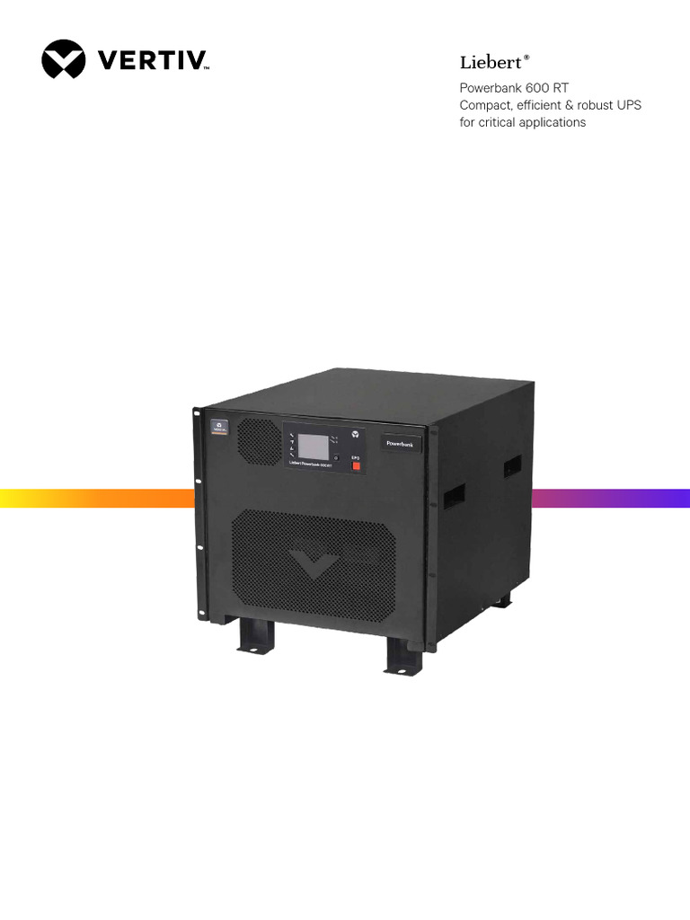Liebert Powerbank 600 RT UPS Overview | PDF | Battery Charger ...