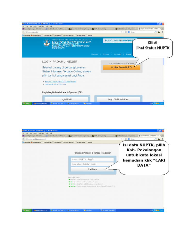 Cara Cetak Data NUPTK | PDF Cara Cetak Data NUPTK | PDF
