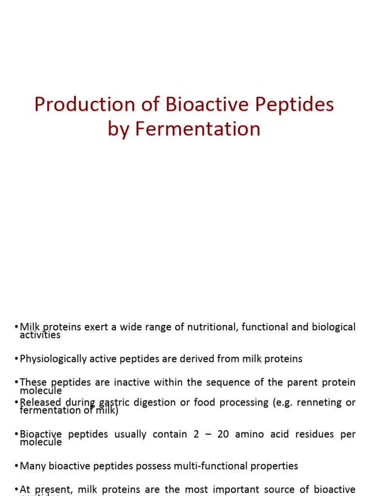 Bioactive Peptides | PDF | Protease | Proteins