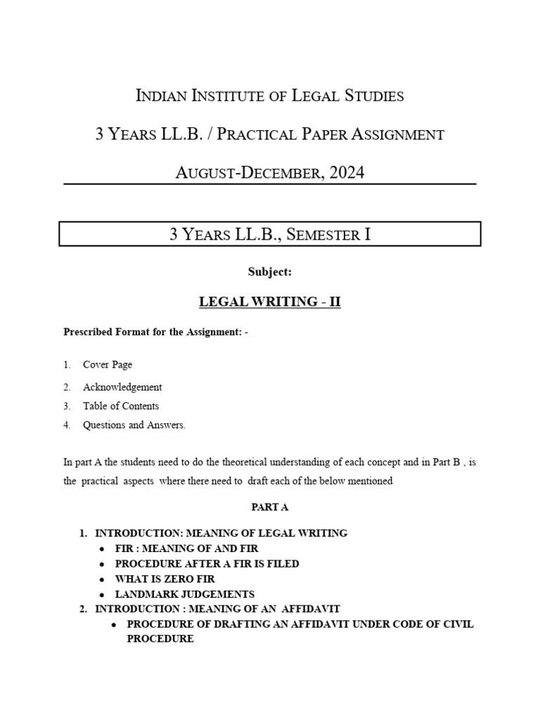 Practical Paper Assignments 3 Year Courses | PDF | Bail | Conservation ...