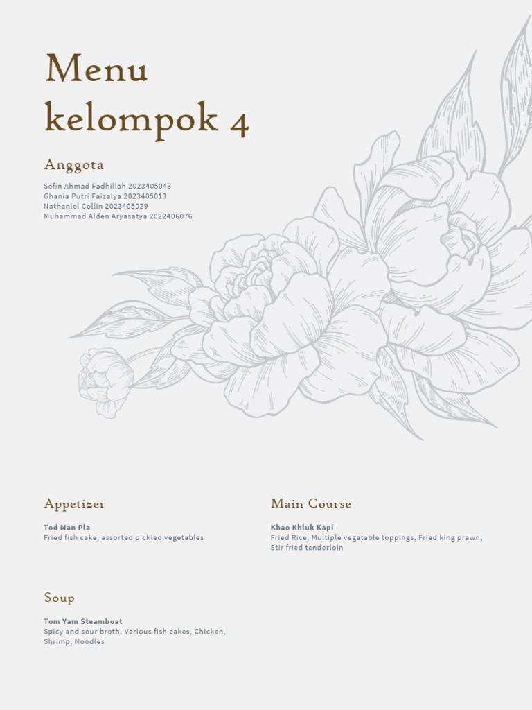 Set Menu Planning PSO - Kelompok 4 2A | PDF