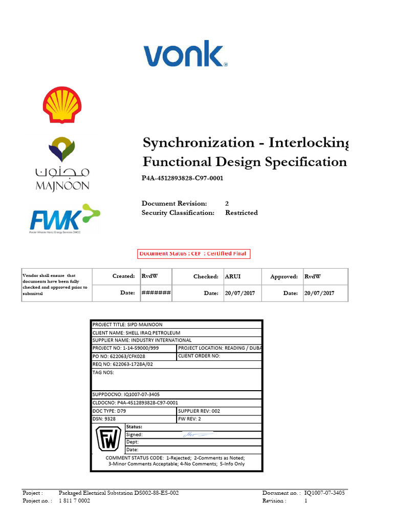 Synchronization Interlocking Functional Design Specification | PDF ...