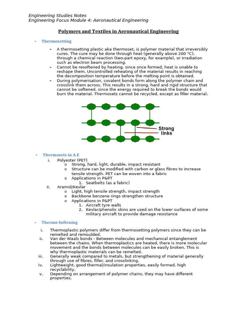 Polymers and Textiles in AE | PDF | Fibre Reinforced Plastic ...