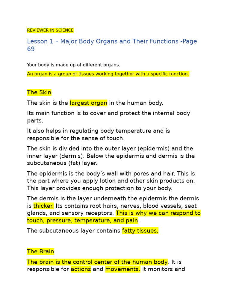 Reviewer in Science | PDF | Human Body | Stomach