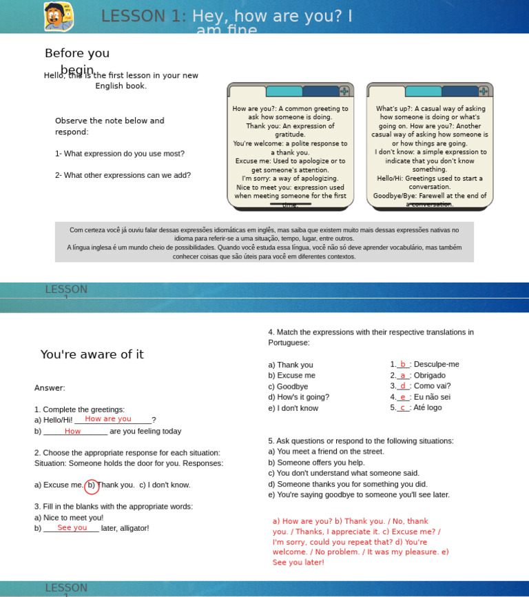 Pedagogical Material For The Book START ONE - Version For Teachers | PDF