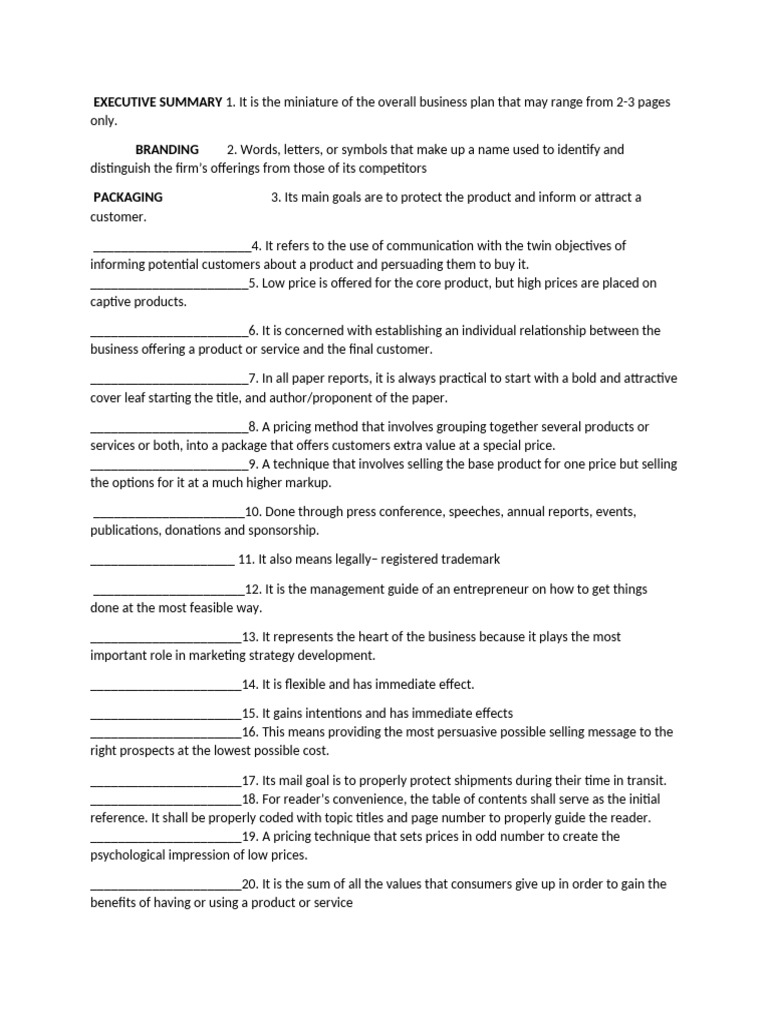 Executive Summary 1 | PDF | Pricing | Marketing