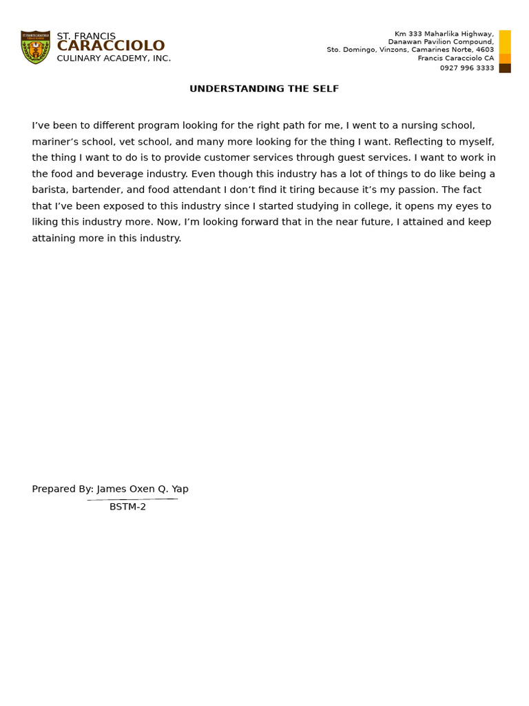 Caracciolo: Understanding The Self | PDF