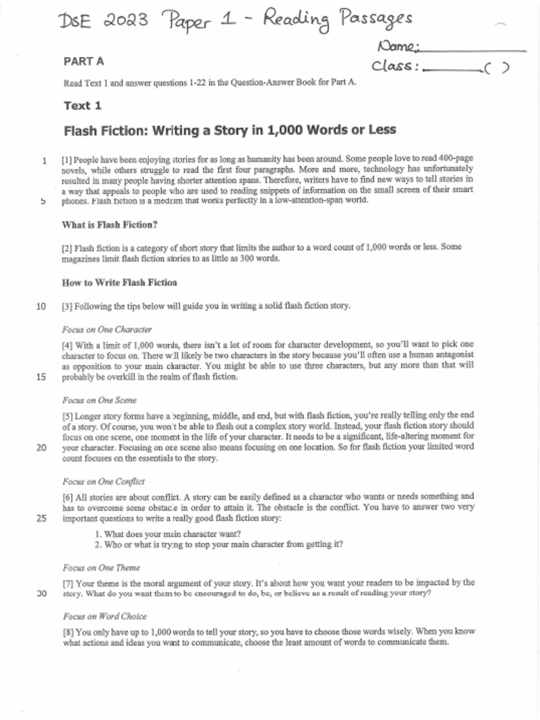 2023 Paper 1 Reading Passages | PDF