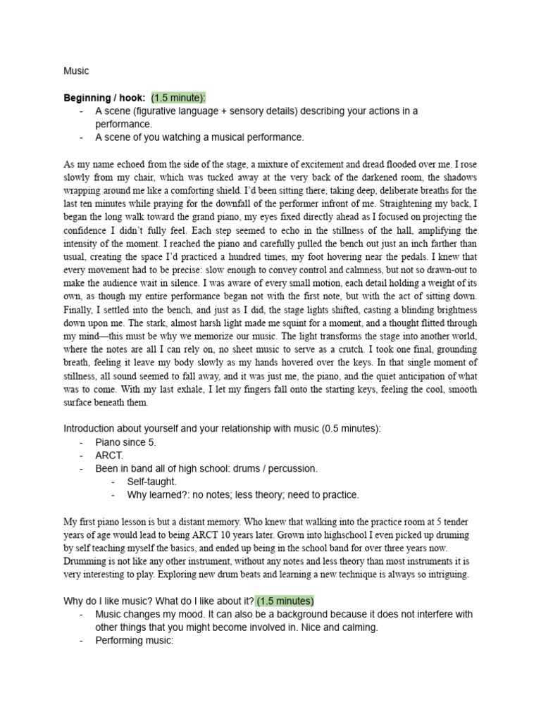 Music Speech Grade 10 | PDF | Piano