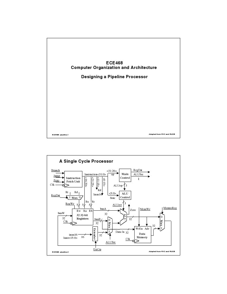 ECE468 Computer Organization and Architecture Designing A Pipeline Processor | PDF | Instruction ...