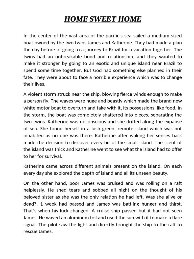 Home Sweet Home | PDF | Sea | Shipping