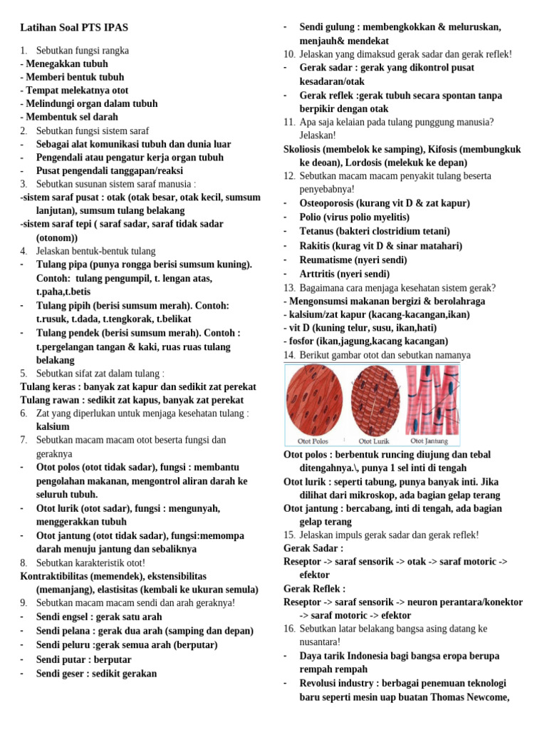 Latihan Soal PTS IPAS Bab 1+4 Kelas 6 | PDF