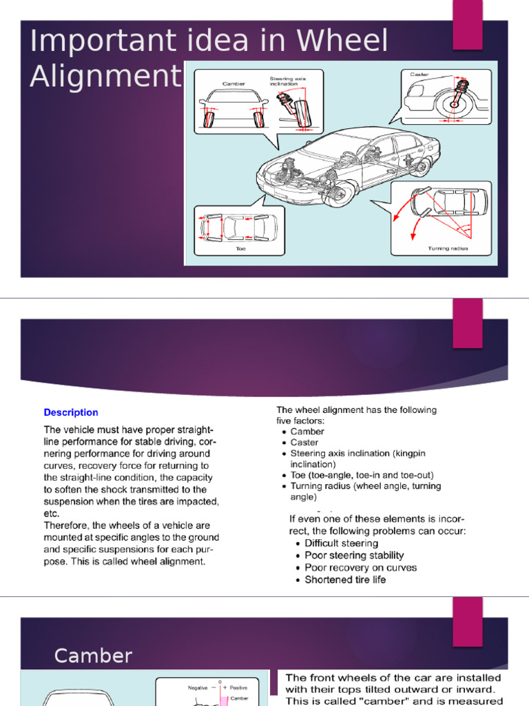 Wheel Alignment: Camber & Adjustments | PDF