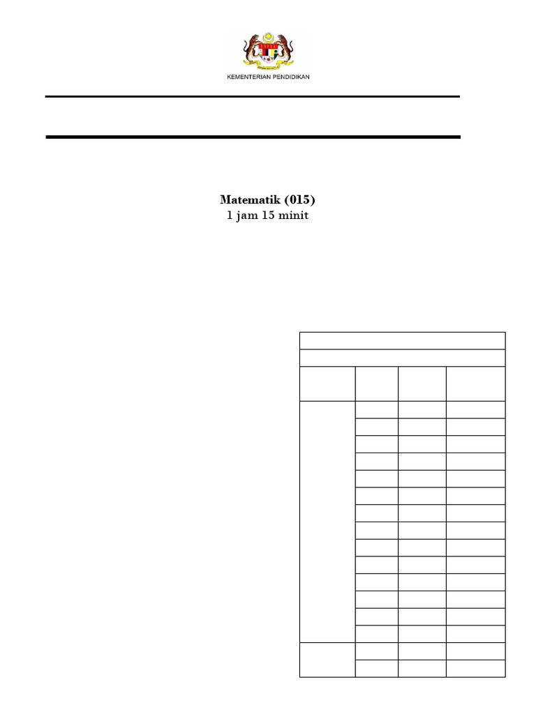 Instrumen Uasa Tahun 4 Set 2 | PDF