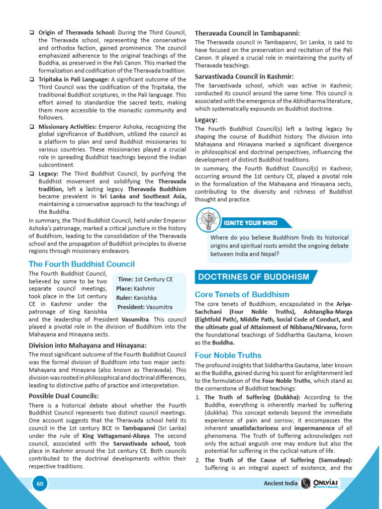 UPSC Wallah Books Ancient India 34 | PDF | Four Noble Truths | Noble Eightfold Path