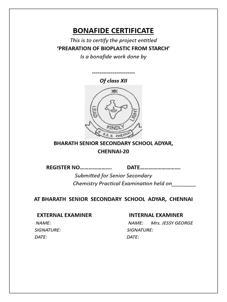 Bonafide Certificate Final 1 | PDF