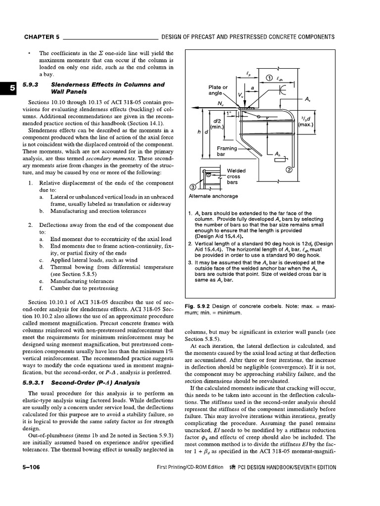 Corbel Design From 'PCI Manual 7th Edition' | PDF