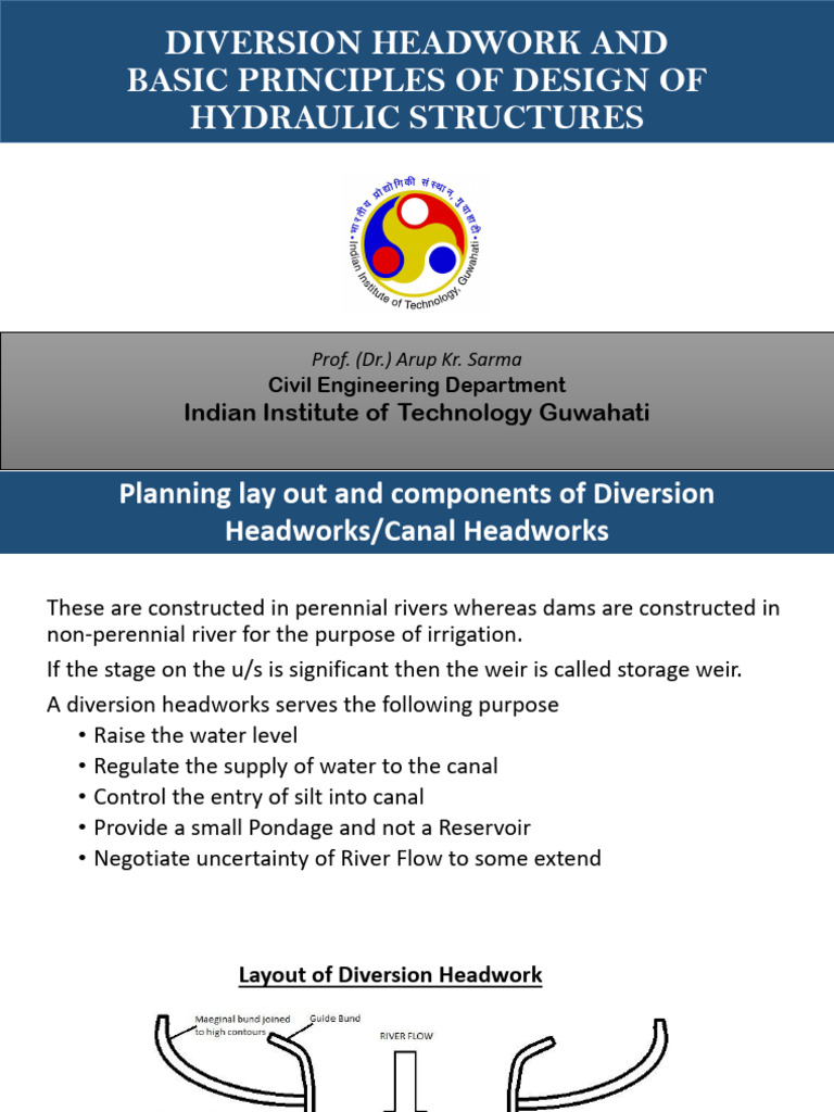 Basic Principle of Design of Hydraulic Structure - BTech | PDF | Dam ...