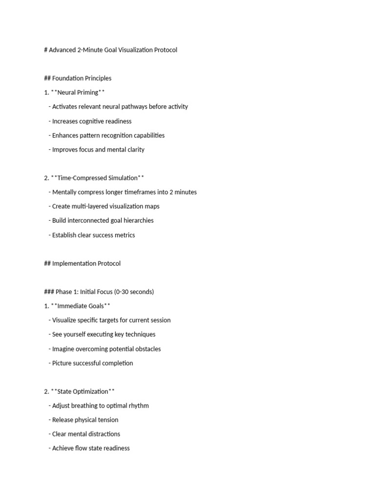 #0advanced 2-Minute Goal Visualization Protocol | PDF | Goal | Emotions