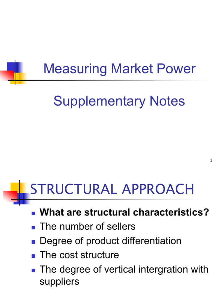 Measuring Market Power | PDF | Market Power | Market (Economics)