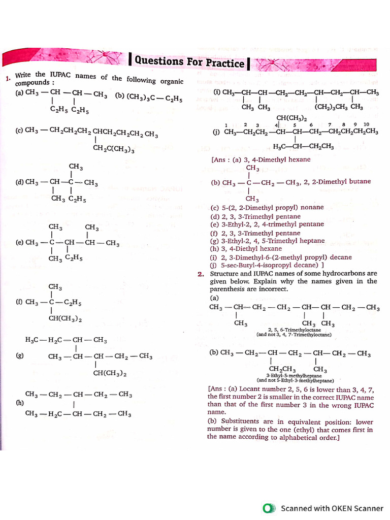 Iupac Name (2) - 1 | PDF