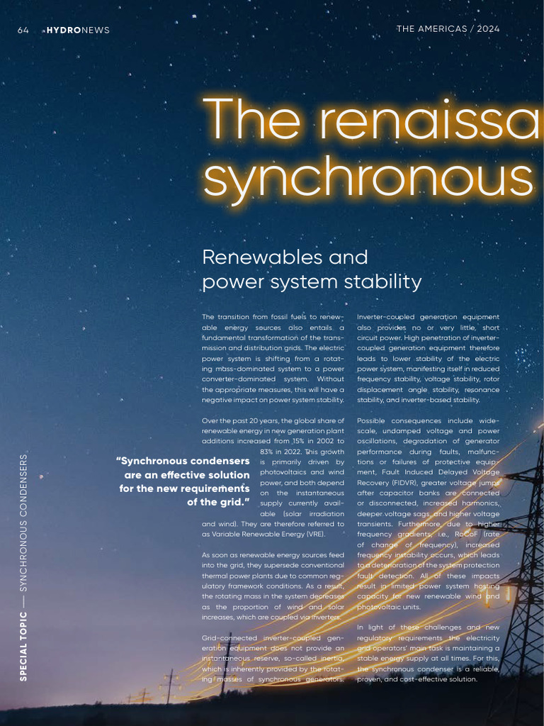 Andritz - 20 Synchronous Condensers Data | PDF | Electrical Grid ...